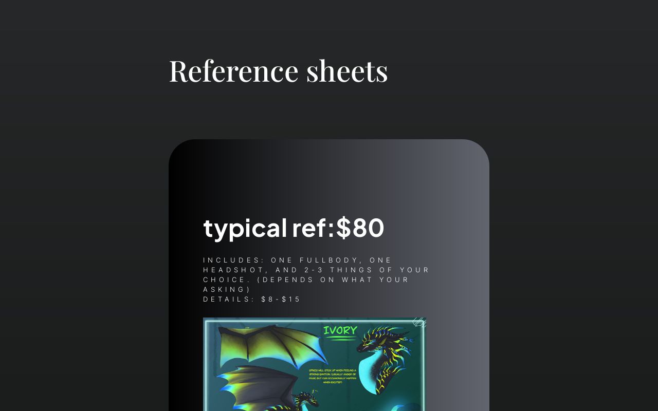Reference sheets